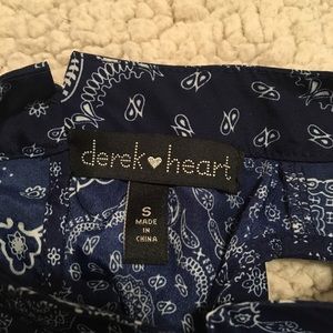 Derek Heart | Tops | Derek Heart Blue Paisley Sleeveless Top | Poshmark
